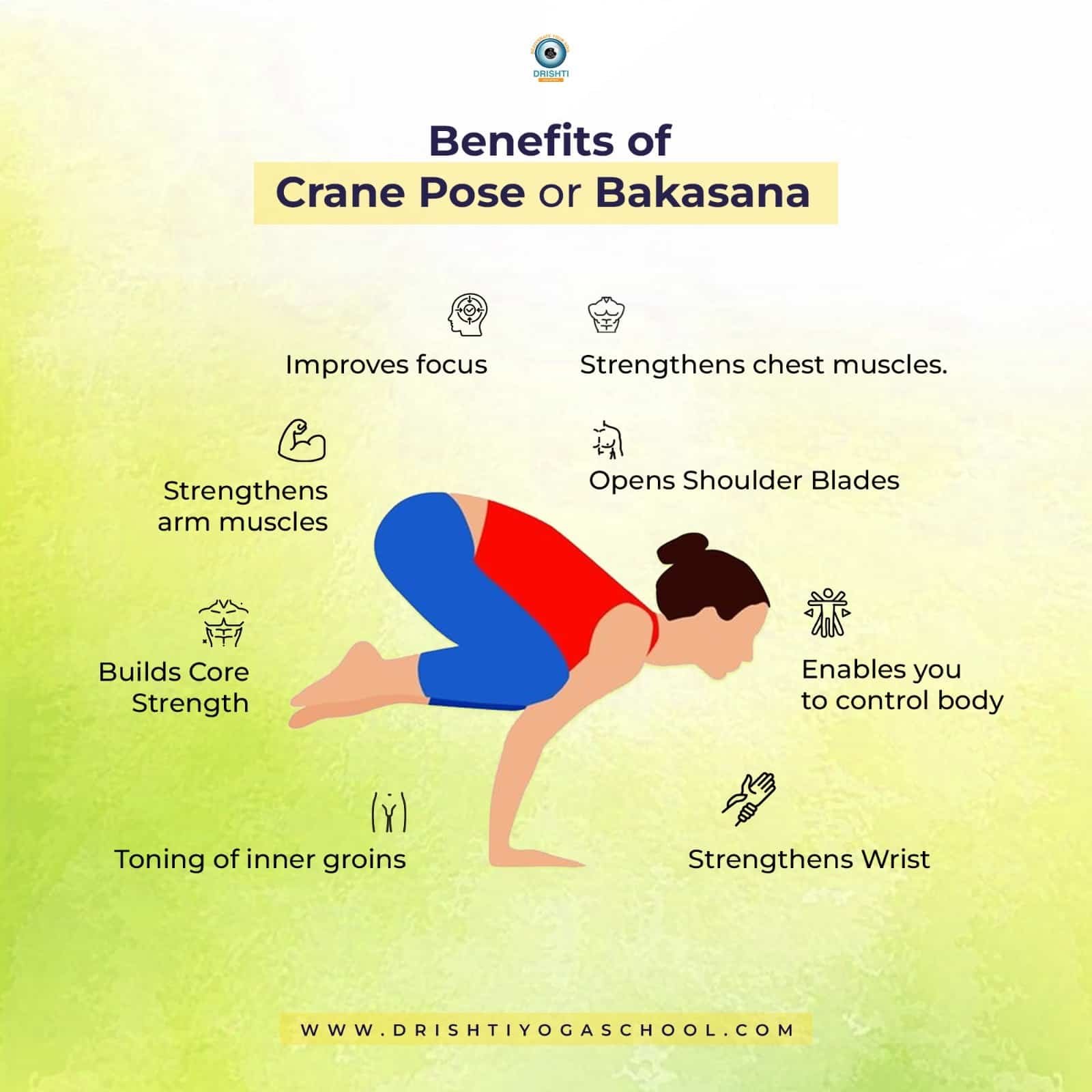 Ultimate Guide to Crane Pose | Step by Step and its Benefits - Drishti Blog